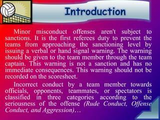 Sanction scales | PPTX | Soccer | Sports