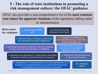 Sanction compliance in the maritime transport industry. Focus on ...