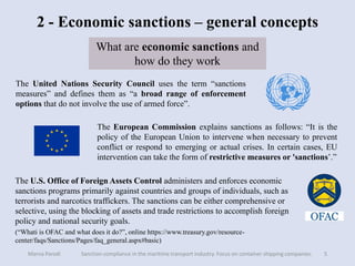Sanction compliance in the maritime transport industry. Focus on ...