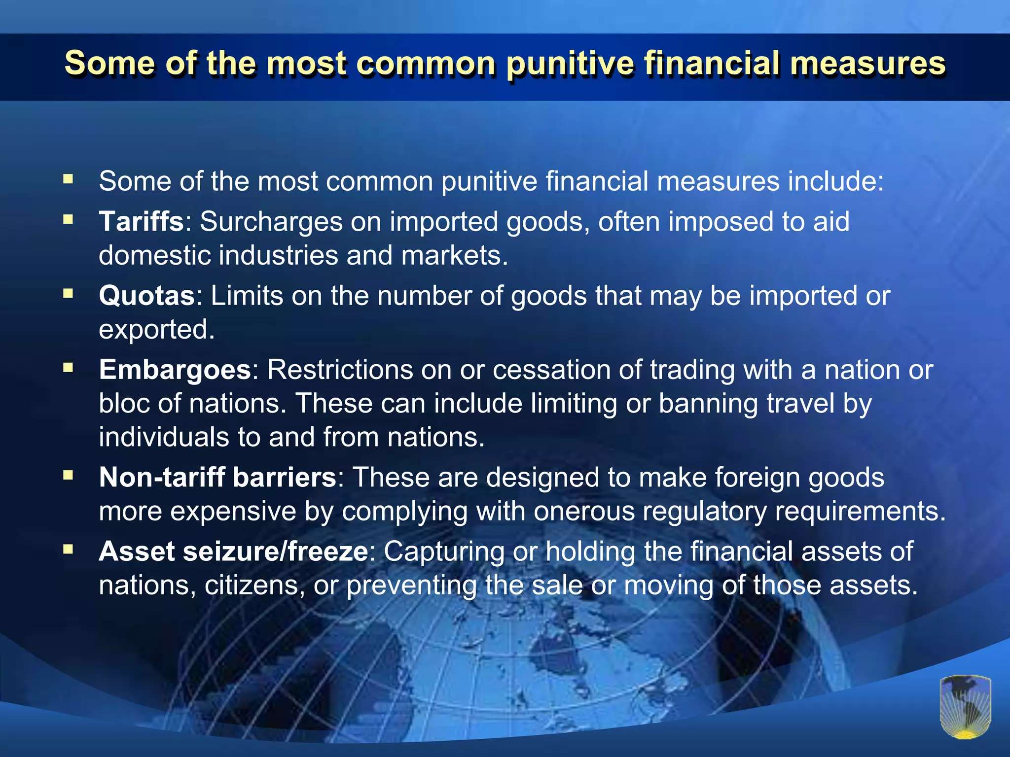 Economic Sanctions in International Relations | PPTX
