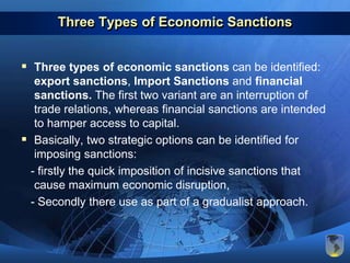 Economic Sanctions in International Relations | PPTX