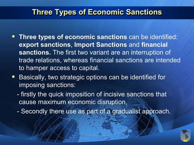 Economic Sanctions in International Relations | PPTX