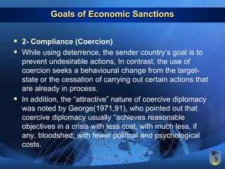Economic Sanctions in International Relations | PPTX