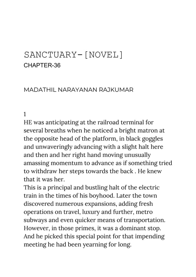 Sanctuary [novel[-Chapter-36 | PDF