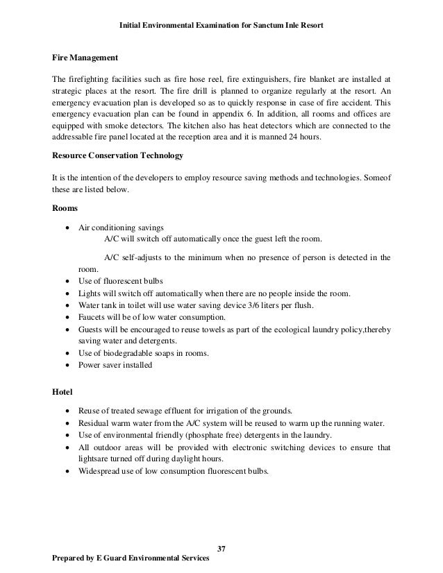 Sanctum Inle Resort: Initial Environmental Examination