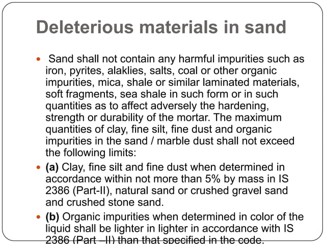 BUILDING MATERIALS - SAND