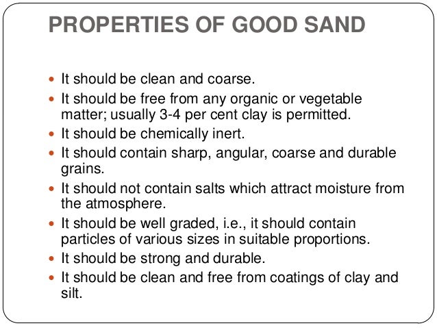 BUILDING MATERIALS - SAND