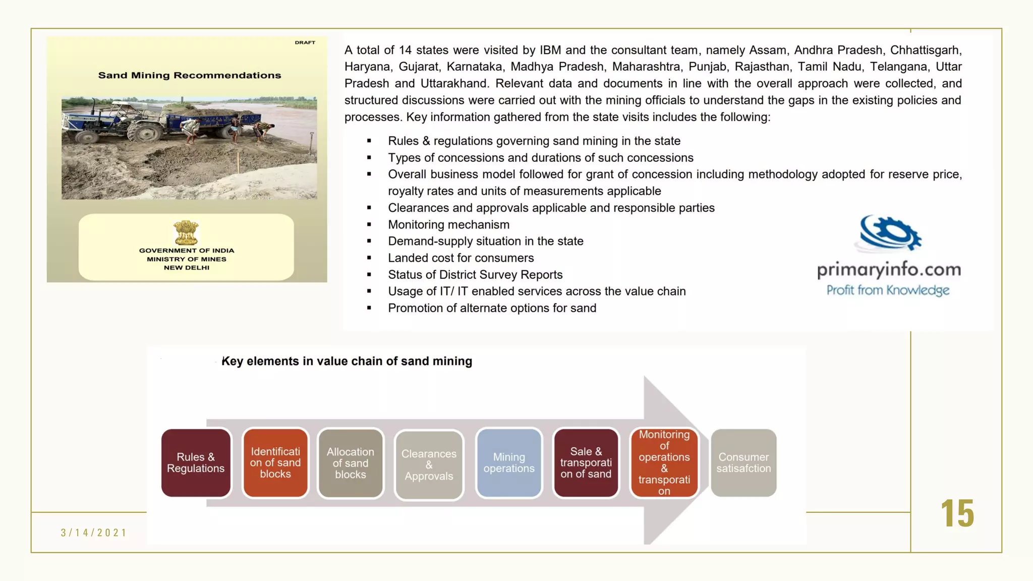 Sand : trade technology project information | PDF