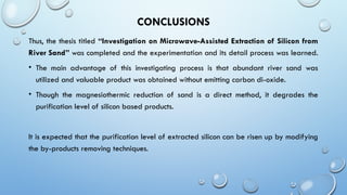 Extraction of Silicon and Silica from River Sand Using Microwave ...
