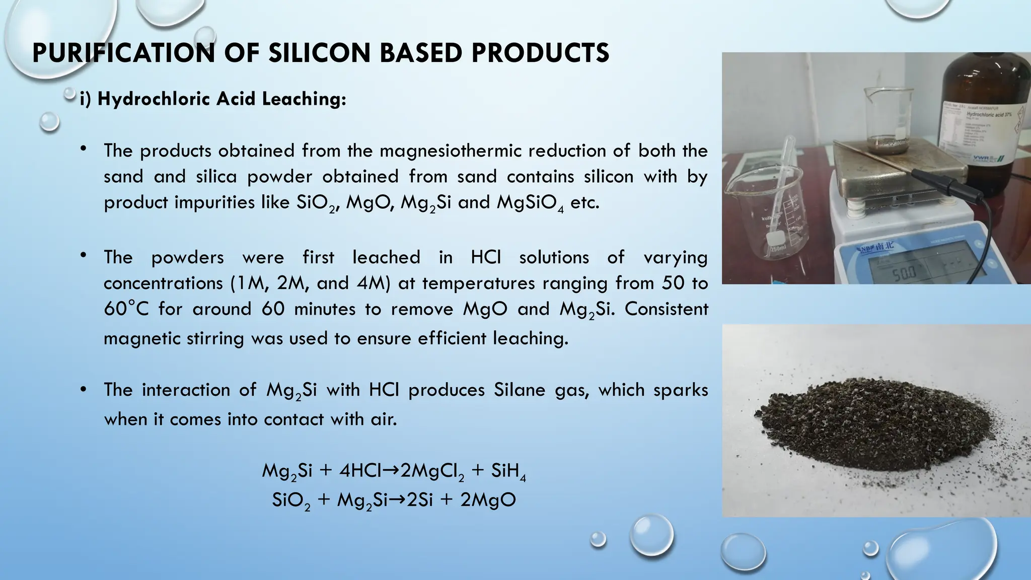 Extraction of Silicon and Silica from River Sand Using Microwave | PPTX