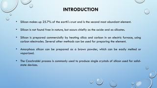 Extraction of Silicon and Silica from River Sand Using Microwave | PPTX