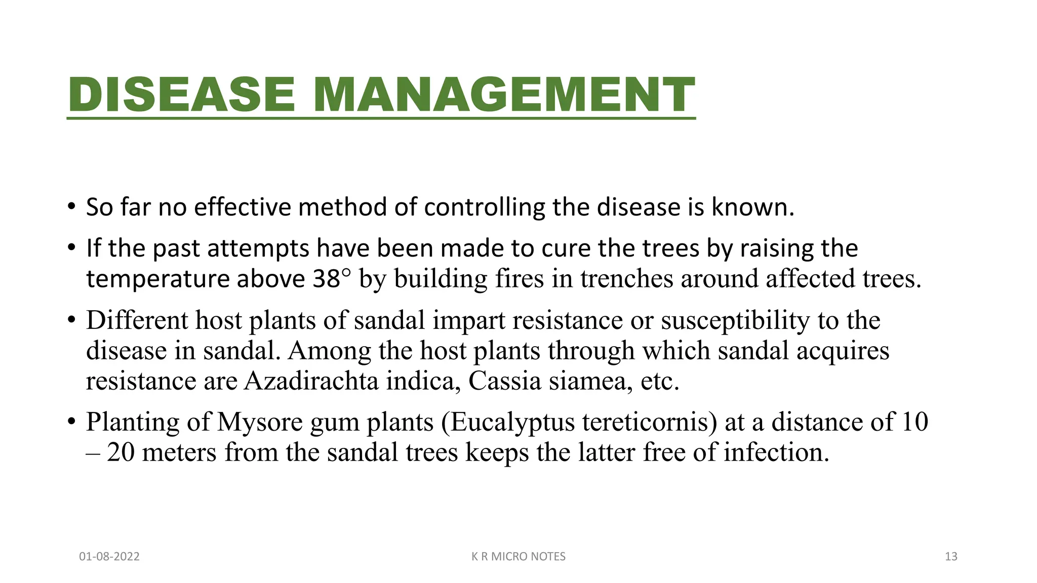 SANDAL SPIKE MYCOPLASMAL DISEASE K R ppt | PPTX