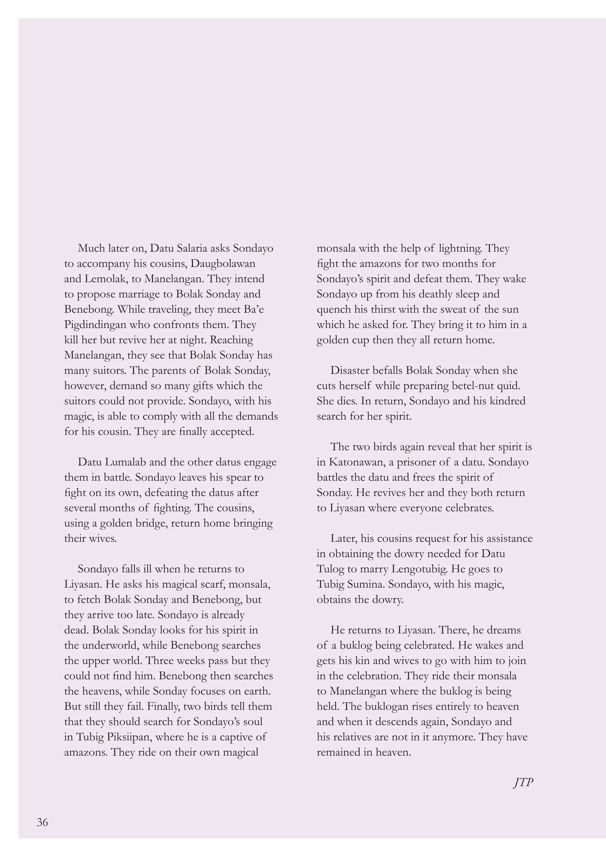 sandayo research subanen and other stories | PDF
