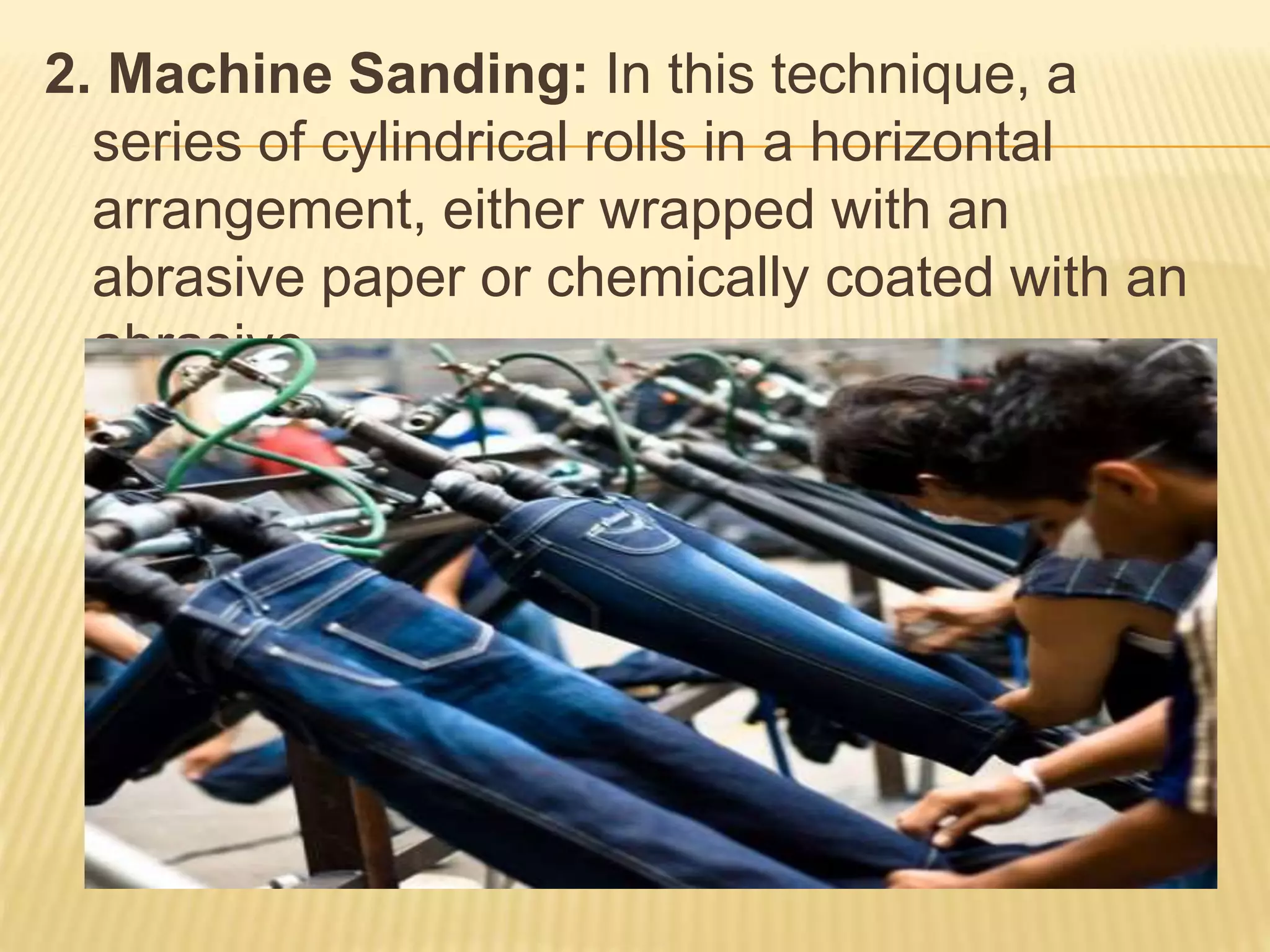 Sand blasting washing process for denim garments | PPTX