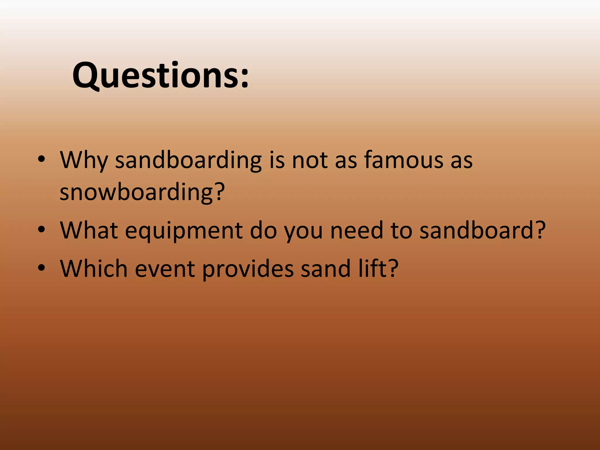 Sandboarding | PPTX