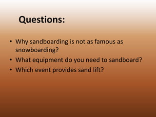 Sandboarding | PPTX