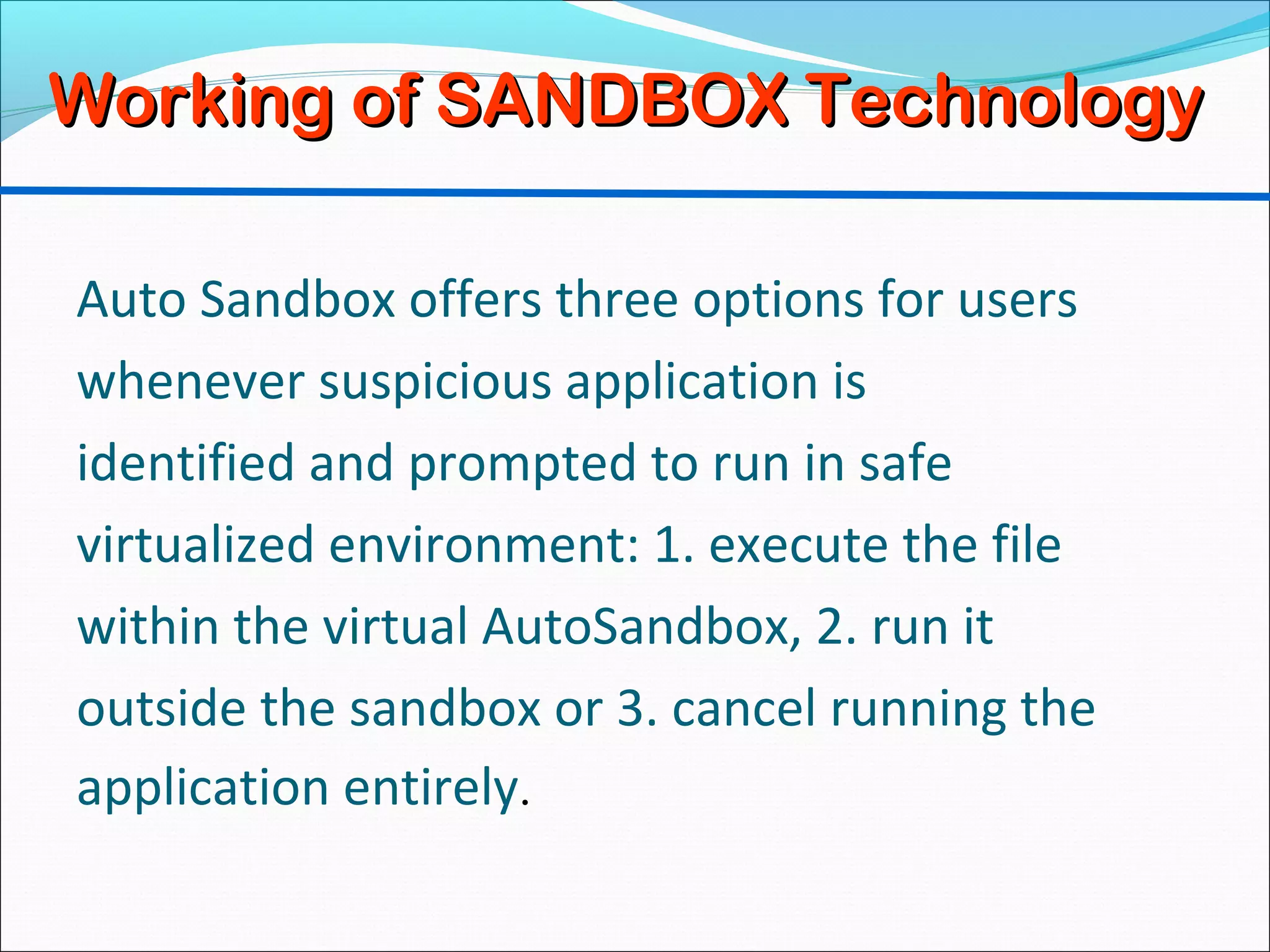 Sandbox Technology in AntiVirus | PPT