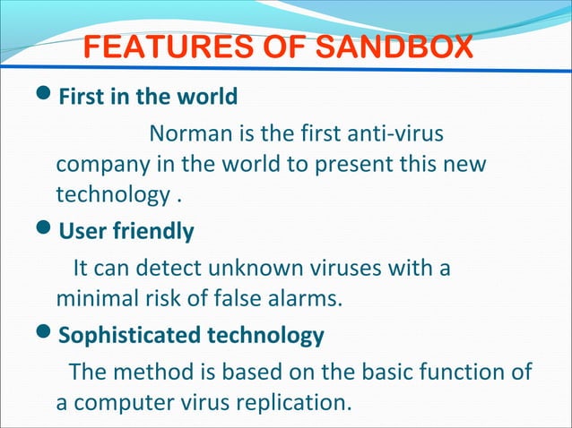 Sandbox Technology in AntiVirus | PPT