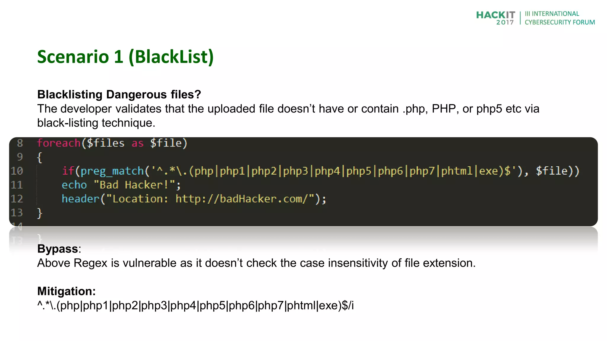 "15 Technique to Exploit File Upload Pages", Ebrahim Hegazy | PPT