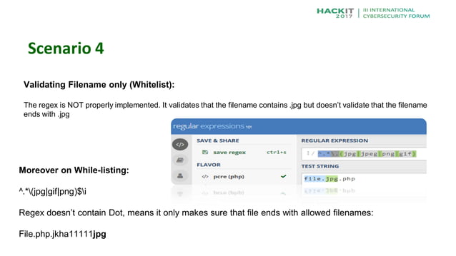 "15 Technique to Exploit File Upload Pages", Ebrahim Hegazy | PPT