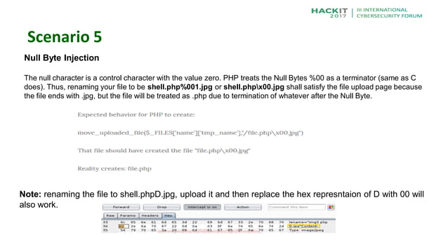 "15 Technique to Exploit File Upload Pages", Ebrahim Hegazy | PPT