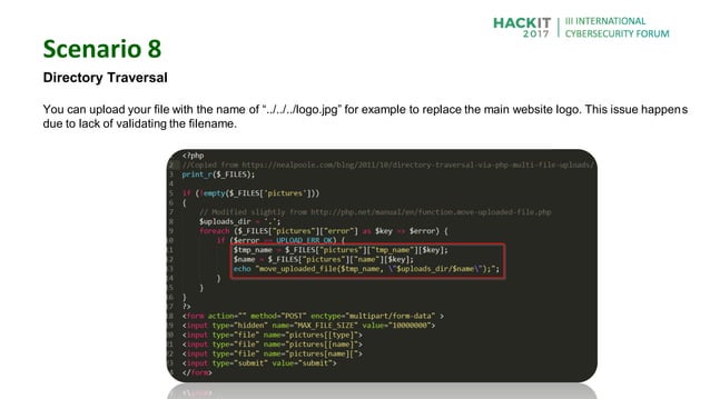 "15 Technique to Exploit File Upload Pages", Ebrahim Hegazy | PPT