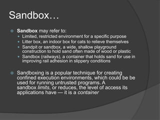 Sandbox – Online, Offline | PPTX