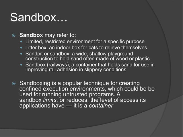 Sandbox – Online, Offline | PPTX | Internet | Computing