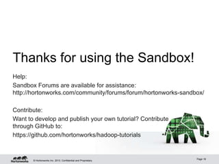 Hortonworks Sandbox Startup Guide for VirtualBox | PPT