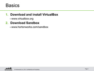 Hortonworks Sandbox Startup Guide for VirtualBox | PPT