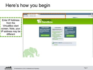Hortonworks Sandbox Startup Guide for VirtualBox | PPT | Free Download