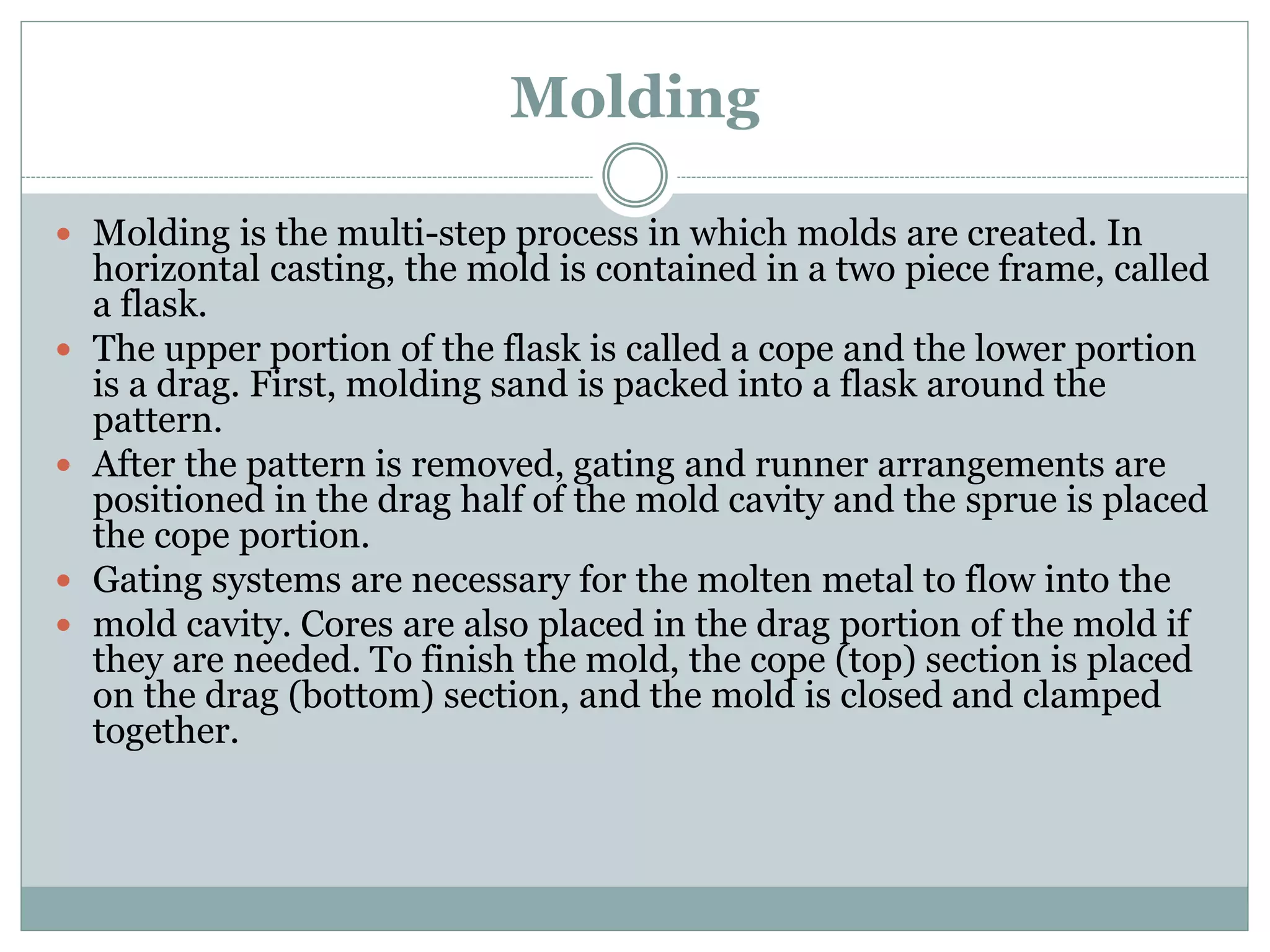 Sand casting explained | PPTX