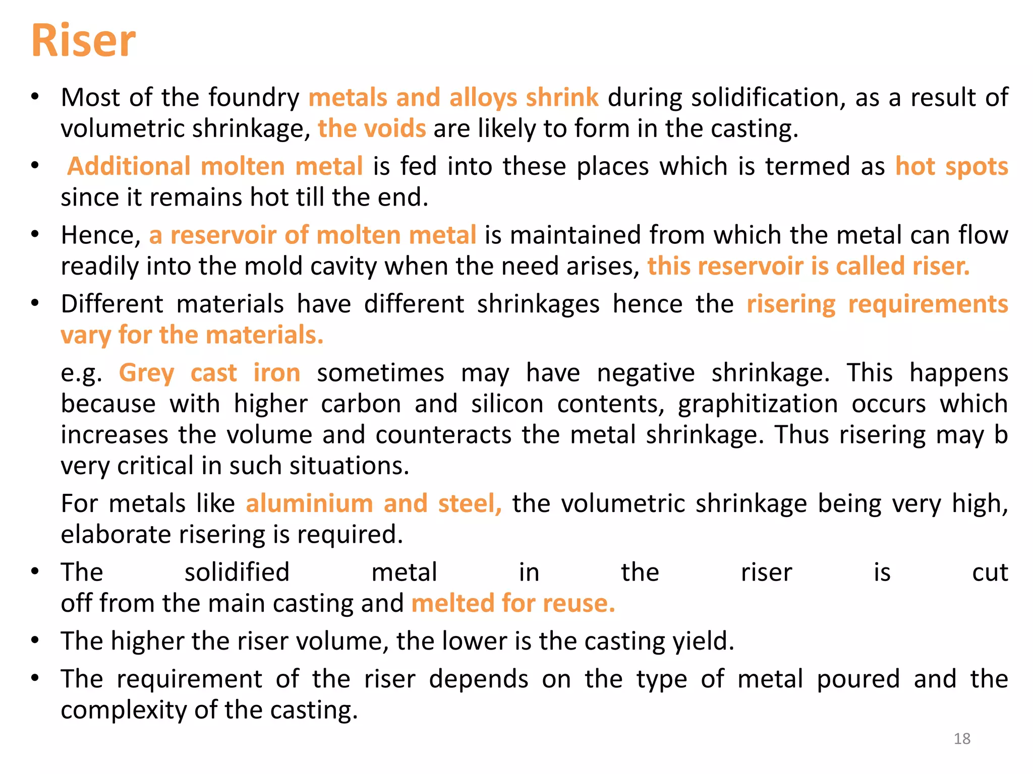 Sand casting of metals - Gating system for sand casting mould | PDF