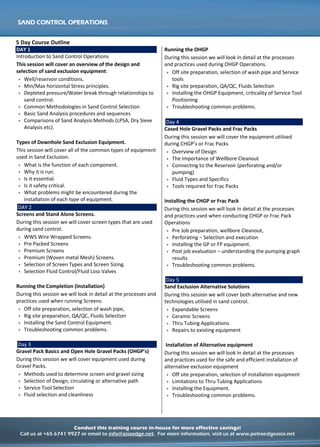 Sand Control Operations | PDF