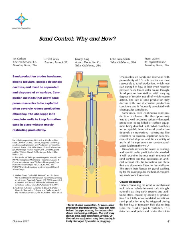 Sand control why and how | PDF | Geology | Science