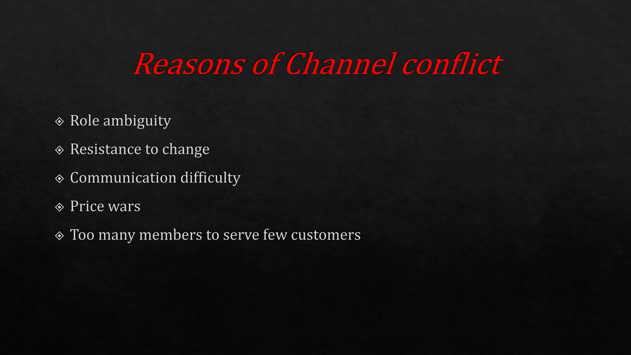 Channel dynamics and conflicts | PPT