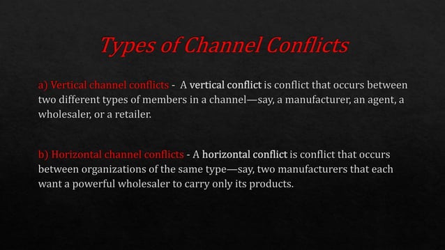 Channel dynamics and conflicts | PPT
