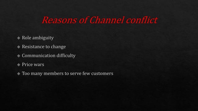 Channel dynamics and conflicts | PPT