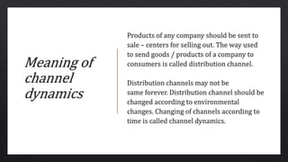 Channel dynamics and conflicts | PPT