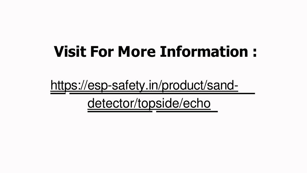 Sand Detector | ESP-SAFETY | PPTX