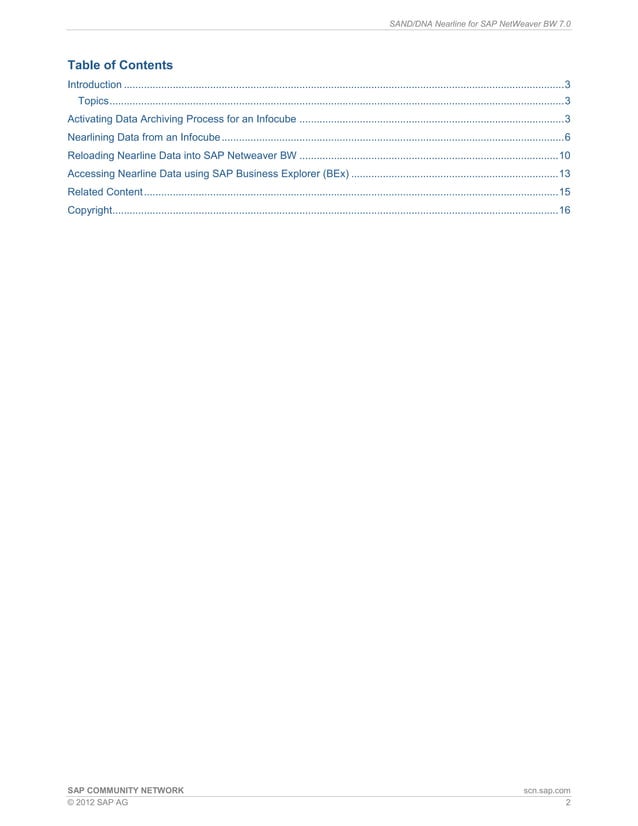 Sand/dna nearline for sap net weaver bw 7.0.dot