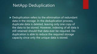 Netapp Deduplication concepts | PPT