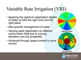 Water and Crop Response to Variable Rate Irrigation using Remote ...