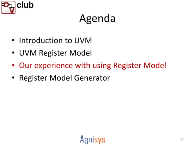 UVM Update: Register Package | PPT