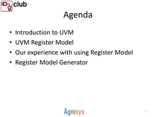 UVM Update: Register Package | PPT