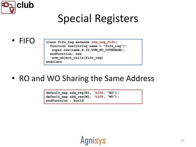 UVM Update: Register Package | PPT