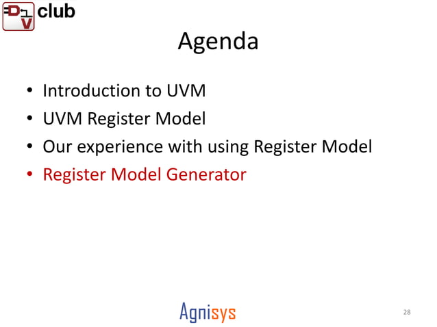 UVM Update: Register Package | PPT