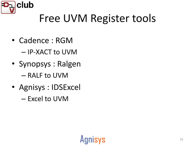 UVM Update: Register Package | PPT