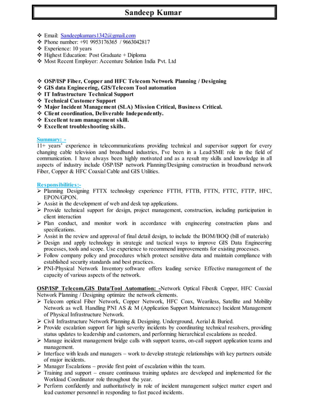 Sandeep resume | PDF